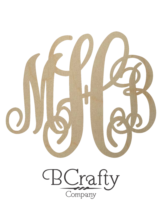 Wooden Circle Monogram - BCrafty Company