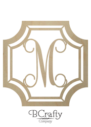 Gem Stone Monogram Wooden Letters | Wooden Monogram | BCrafty