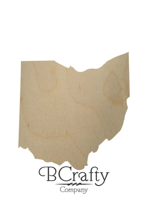 Ohio Wood Cutout | Wooden Ohio State Shape | Wood Ohio State Cutout