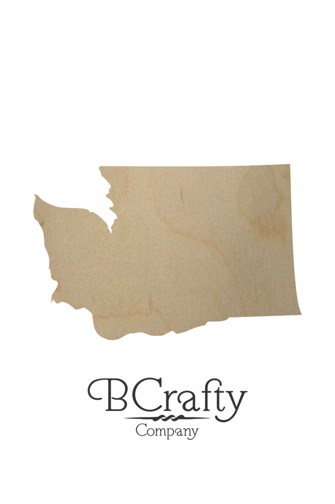 Wooden Washington State Shape | Wood Washington State Cutout
