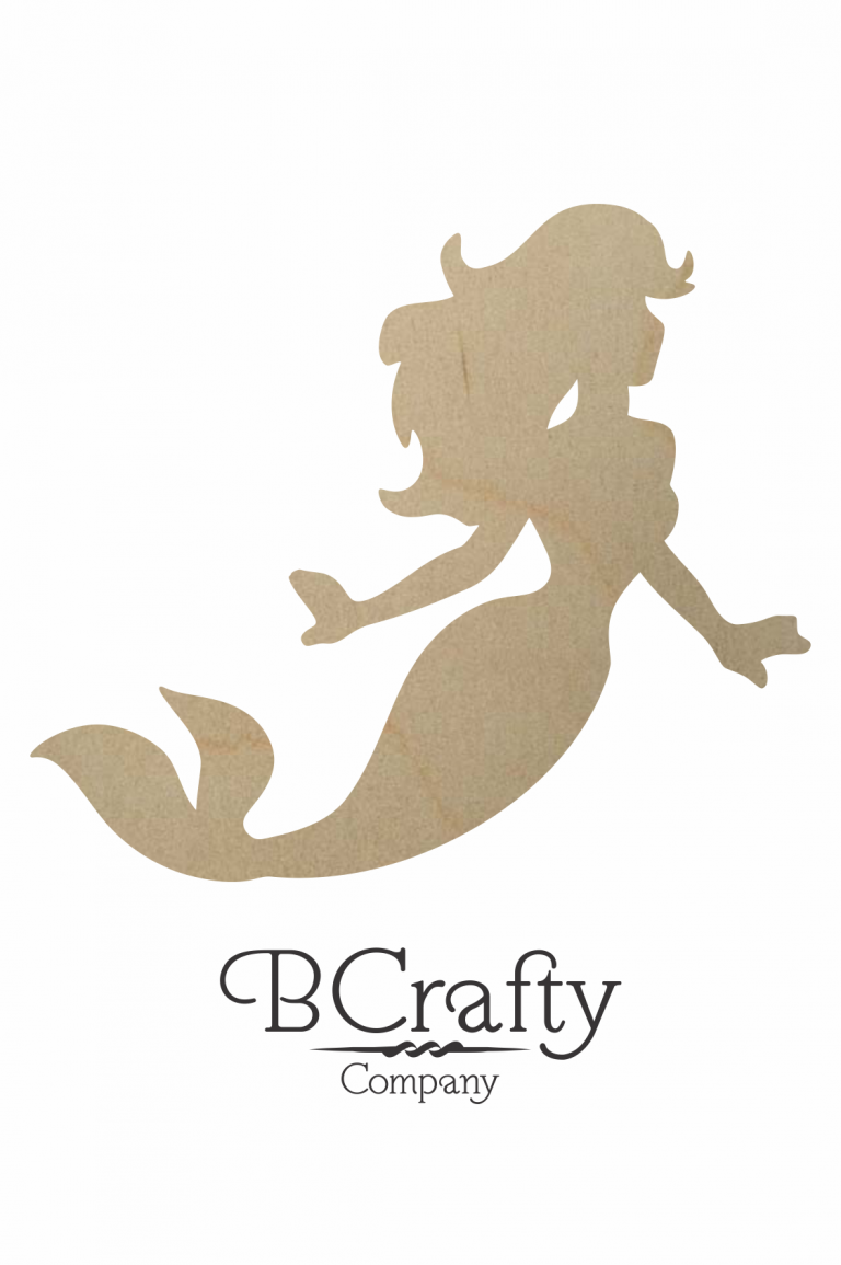 Wooden Mermaid Cutout | Wooden Mermaid Craft Shape