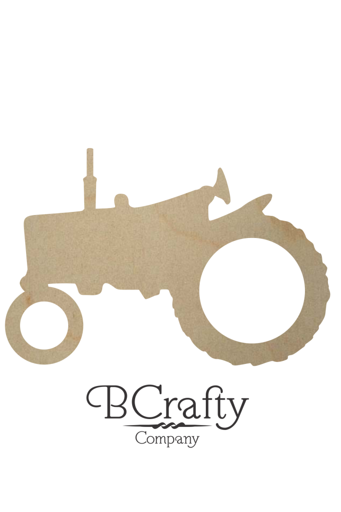 Wooden Tractor Cutout | Wooden Tractor Craft Shape