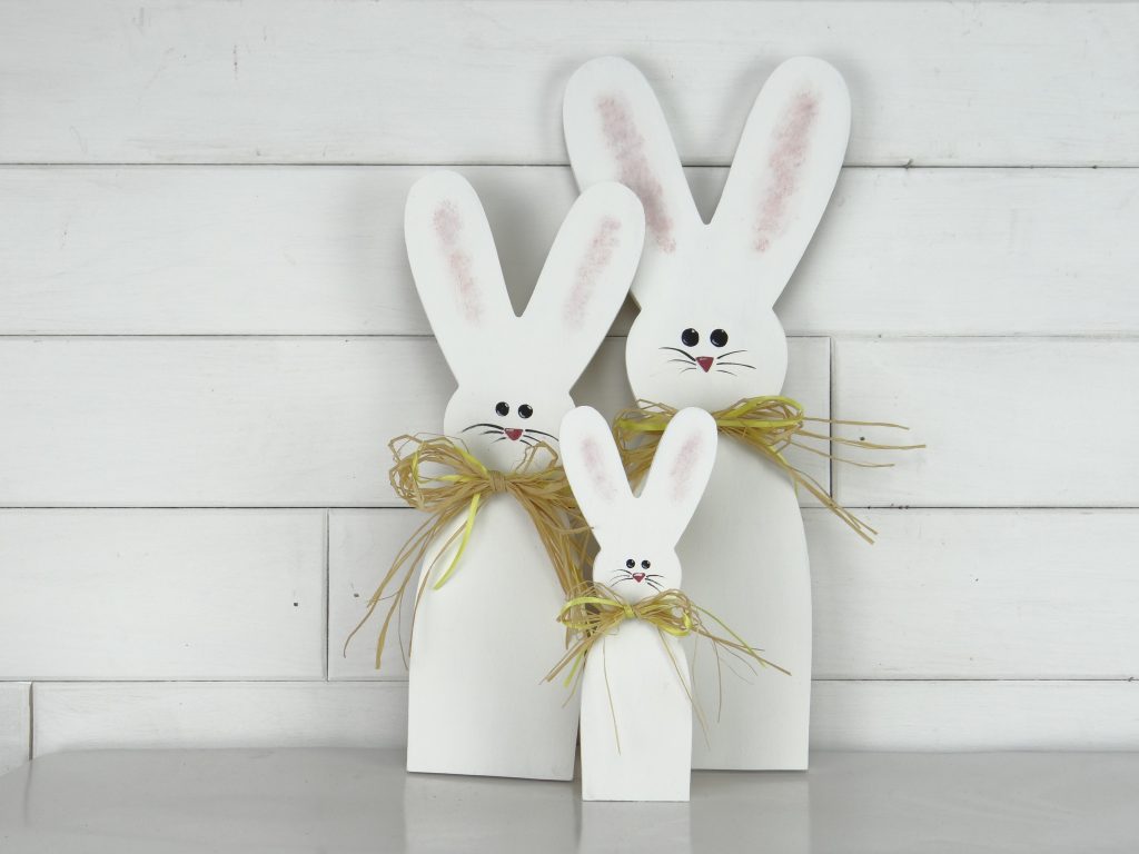 Wooden Bunny Family Cutout | Wooden Bunny Family Craft Shape